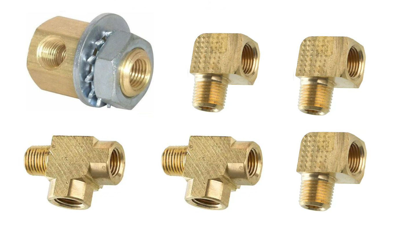 4 Way High Pressure Propane Manifold Bulkhead LPG Brass No Ball Valve ...