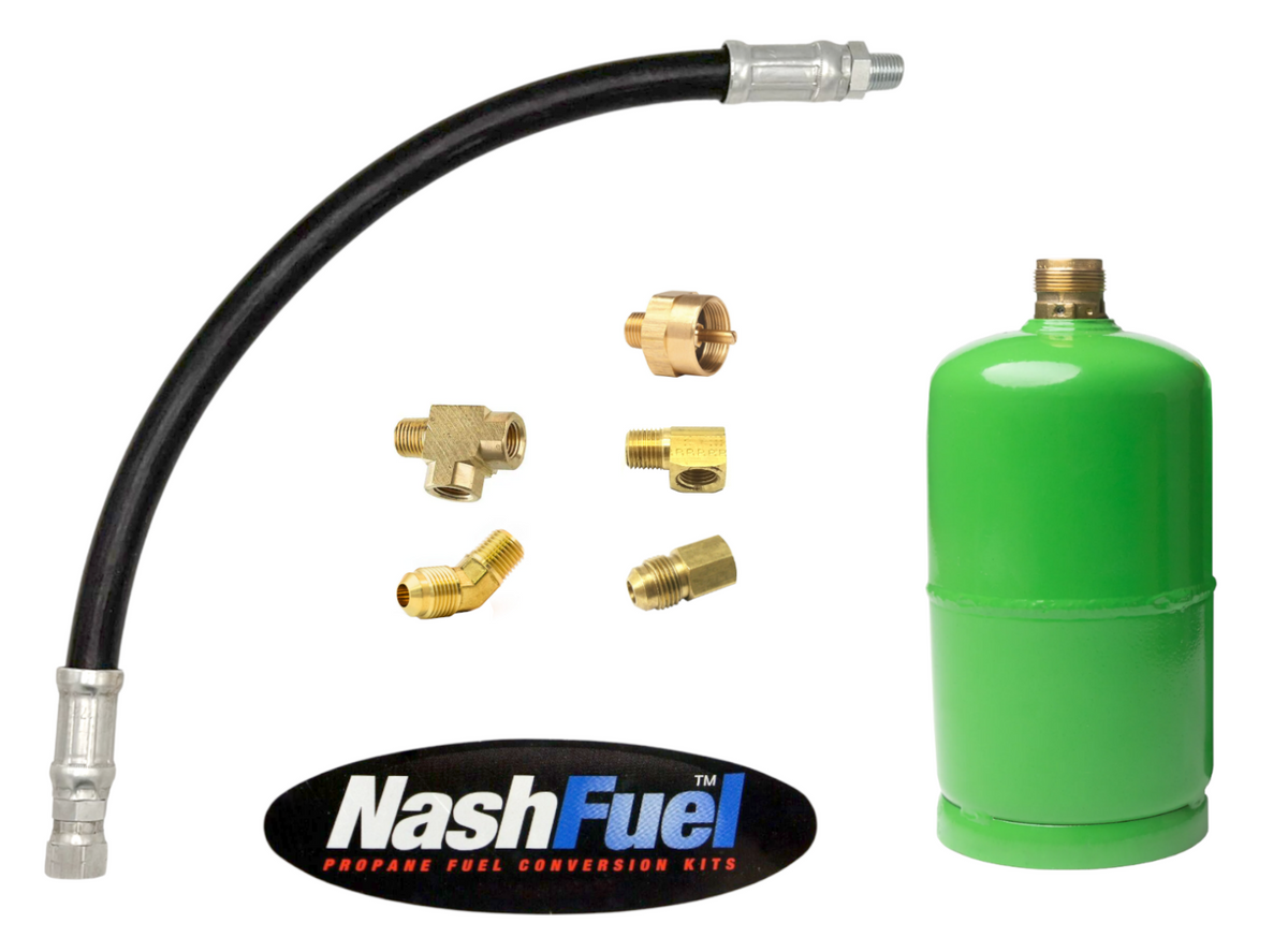 1lb Tank Adapter Kit Propane Forklift Emergency Spare Extra Reserve Re ...