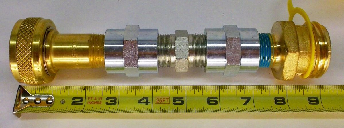 8" PROPANE FILL FILLER VALVE EXTENSION ADAPTER 1 3/4" ACME MOTORHOME R ...