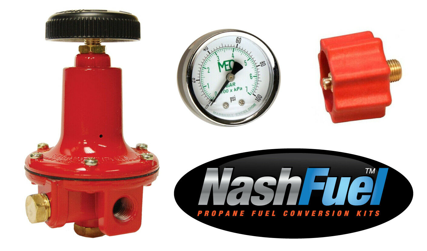 Propane Regulator Adjustable100Psi Megr-6120-100 Gauge Dial ME519 1-5 ...