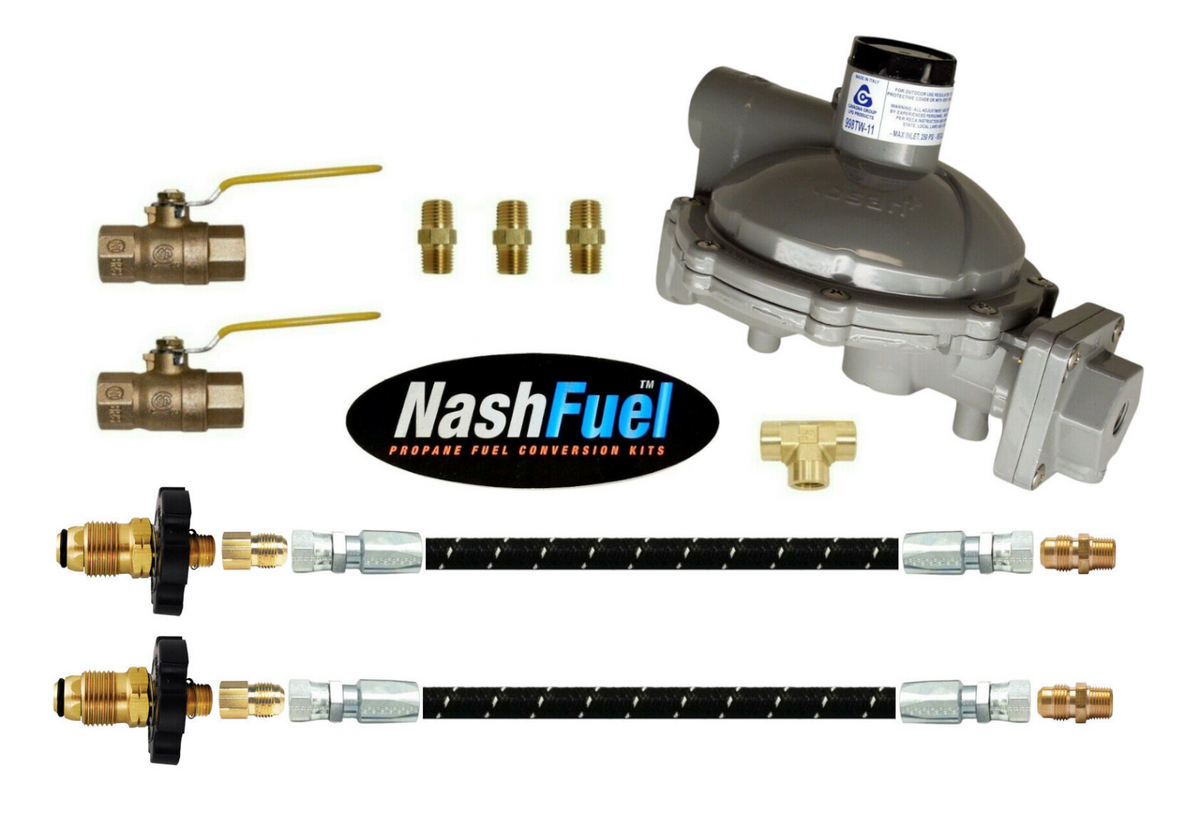 998TW-11 Twin Stage Propane Regulator Stainless Pigtail Dual Tank Conn ...